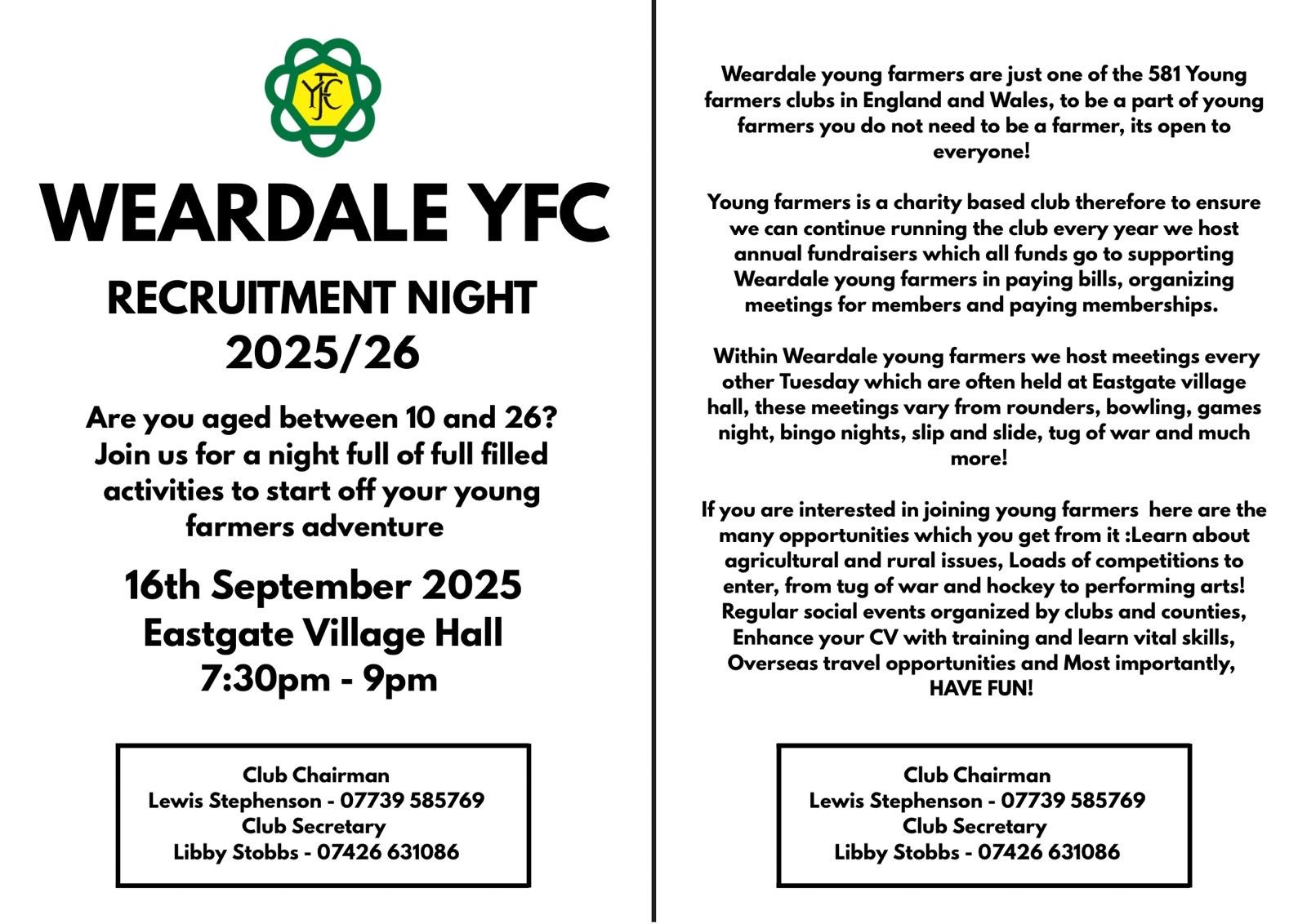 Weardale Young Farmers | Weardale Gazette